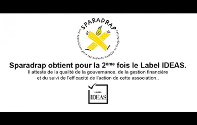L’association SPARADRAP obtient pour la 2ème fois le Label IDEAS ...