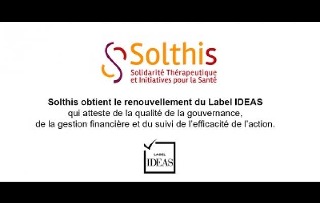 Solthis obtient le renouvellement du Label IDEAS | Institut IDEAS