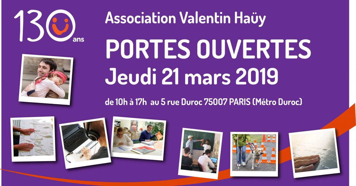 Pour ses 130 ans, l'association Valentin Haüy vous ouvre ses portes ...